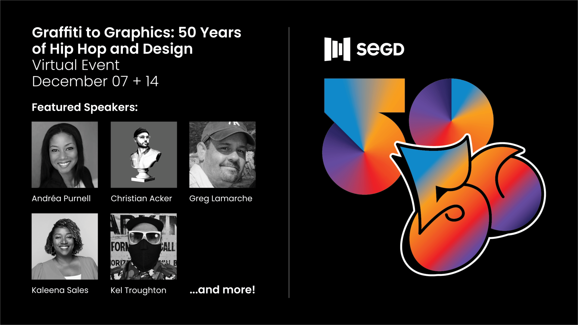 Event Dates and New Speakers Announced for Graffiti to Graphics: 50 ...