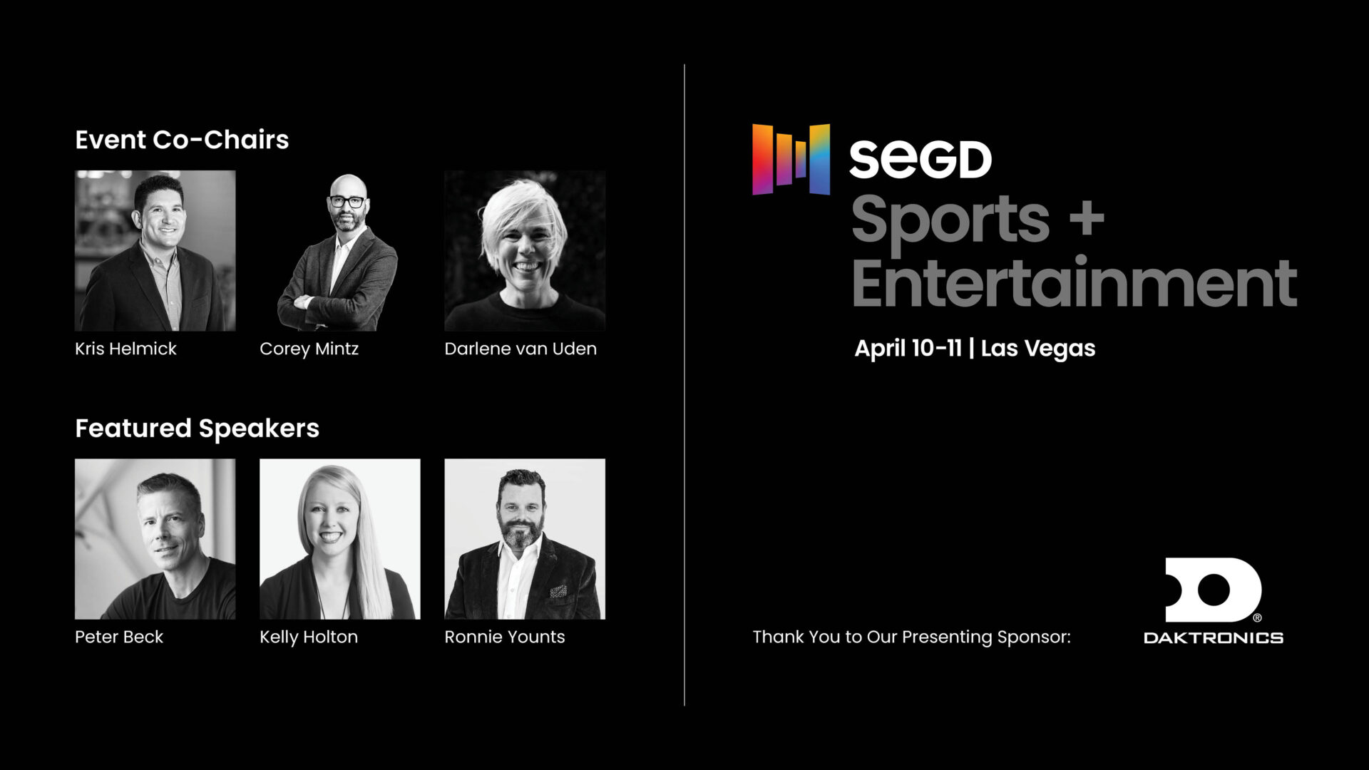 Introducing SEGD Sports + Entertainment Co-Chairs and Featured Speakers ...