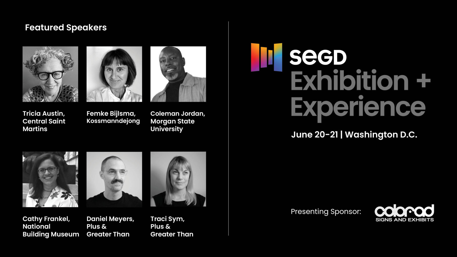 New Speakers Announced for SEGD Exhibition + Experience! - SEGD ...